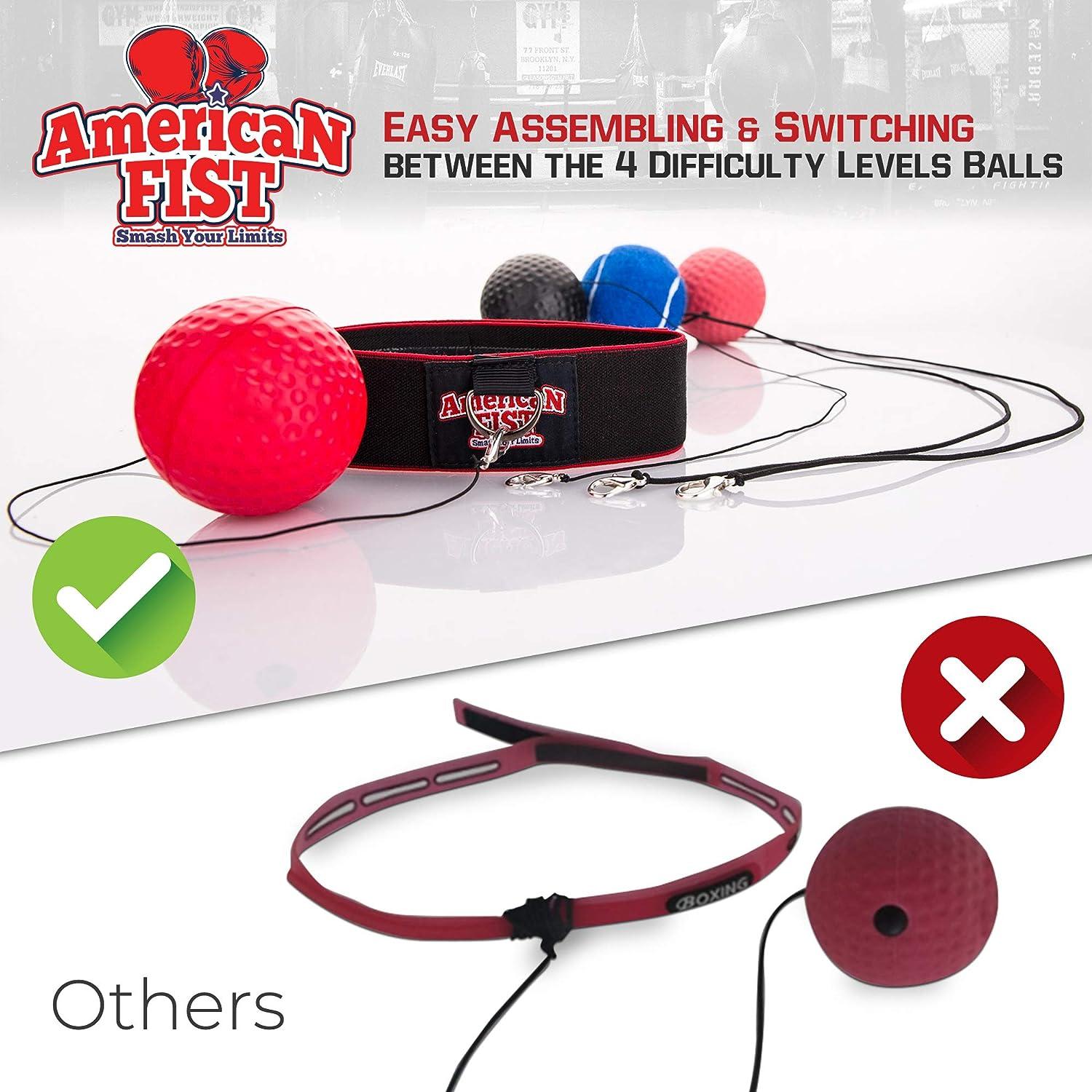 Boxing Reflex Ball Set - 4 Difficulty Levels - Punching Fight React ...