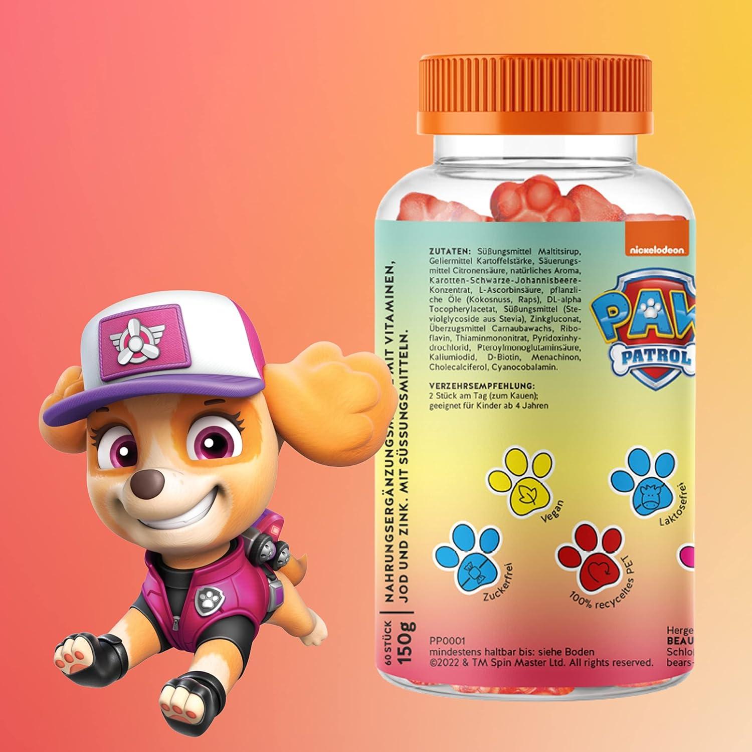 Buy Sugar-Free Paw Patrol Children's Multivitamin Gummy Bears - Immune ...
