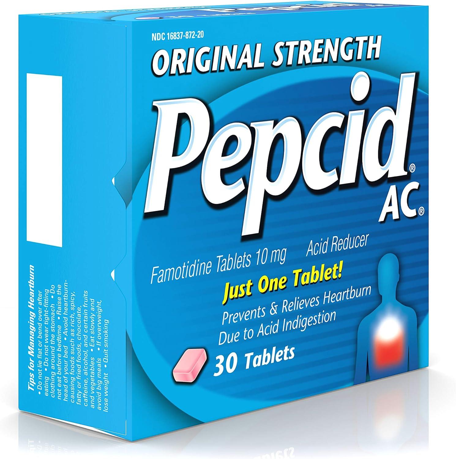 Pepcid AC Original Strength 10mg Famotidine - Heartburn Prevention ...