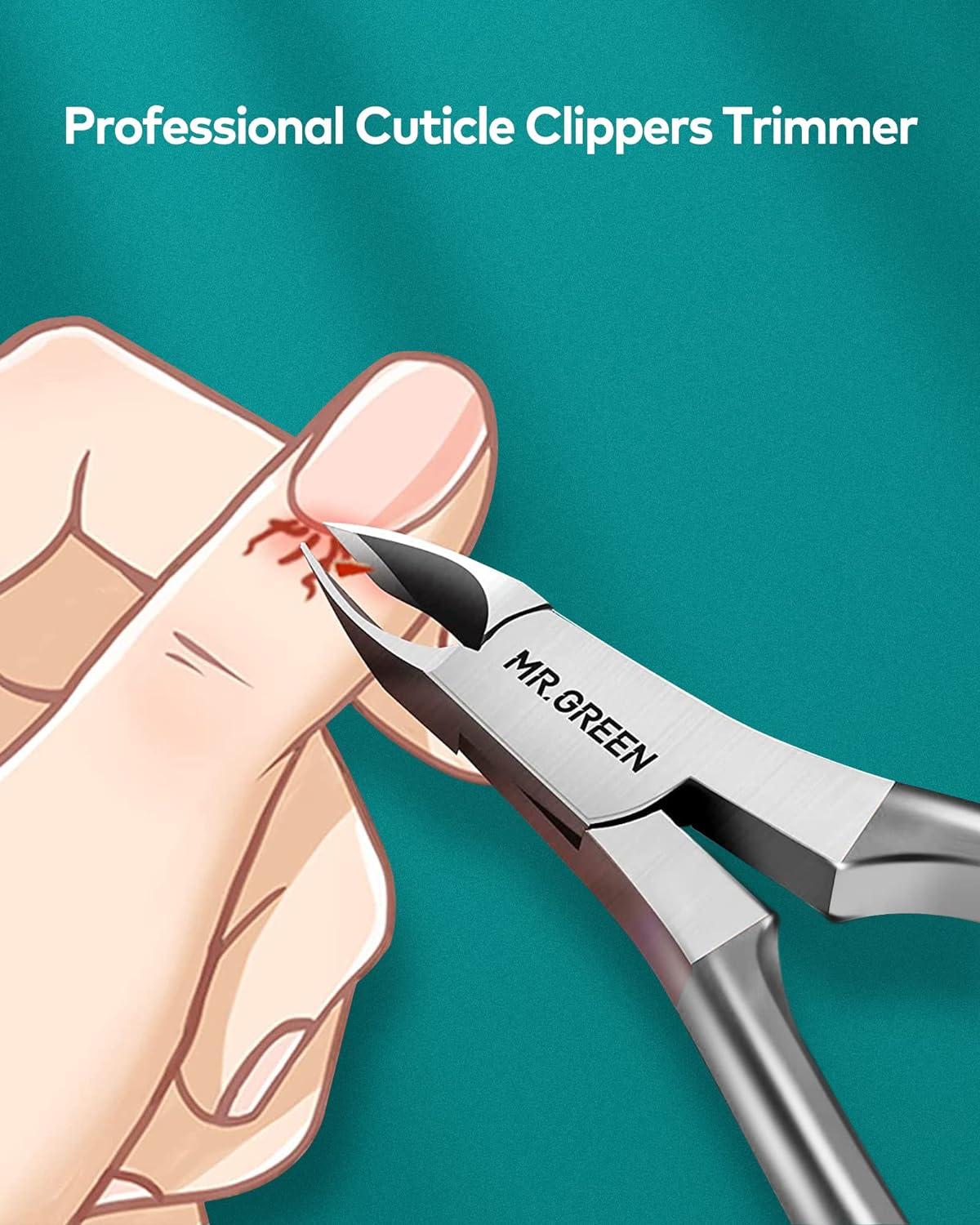 Cuticle Trimmer with Cuticle Pusher Cuticle Nipper Professional ...