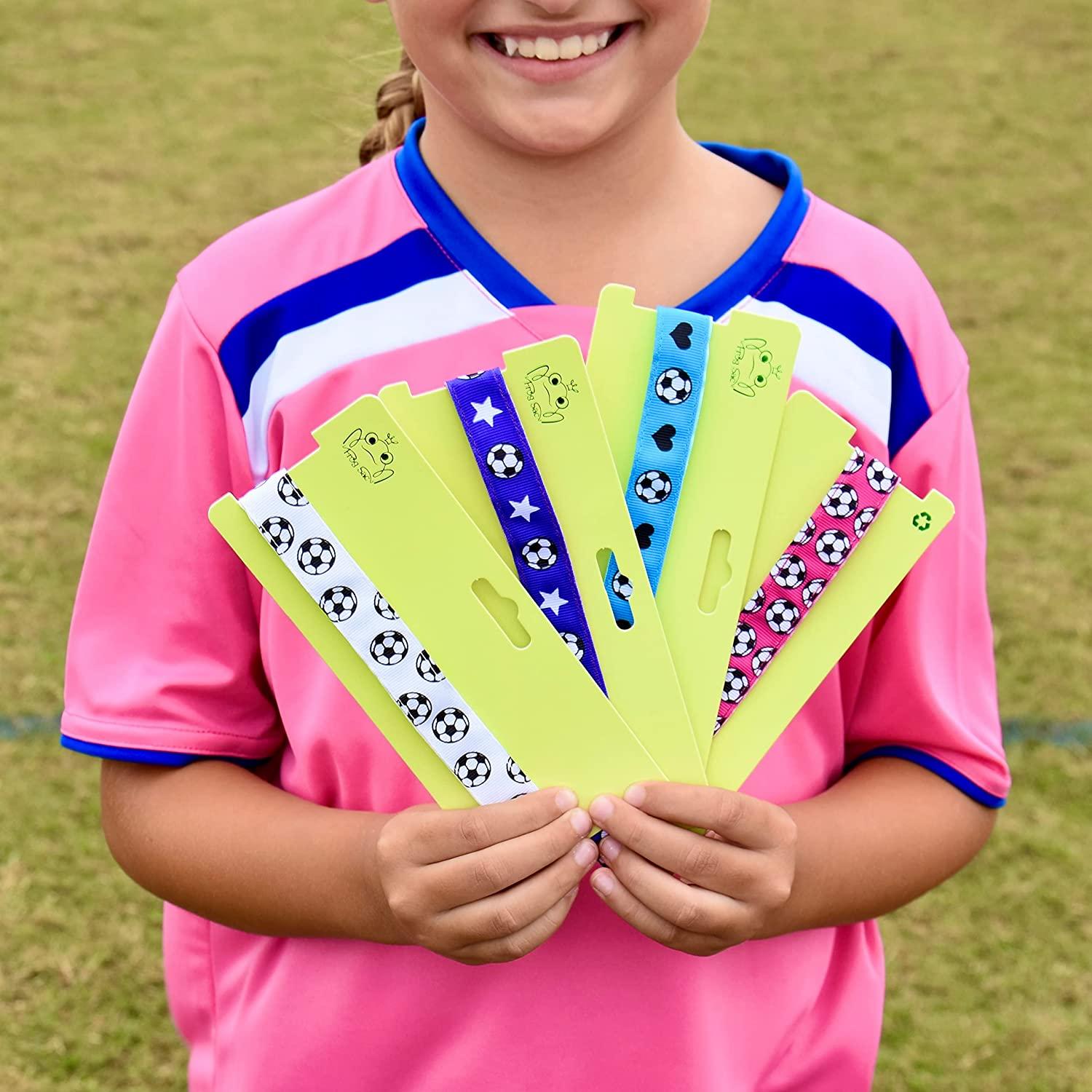 FROG SAC Girls Soccer Headbands - Adjustable No Slip Sports Hair Bands ...