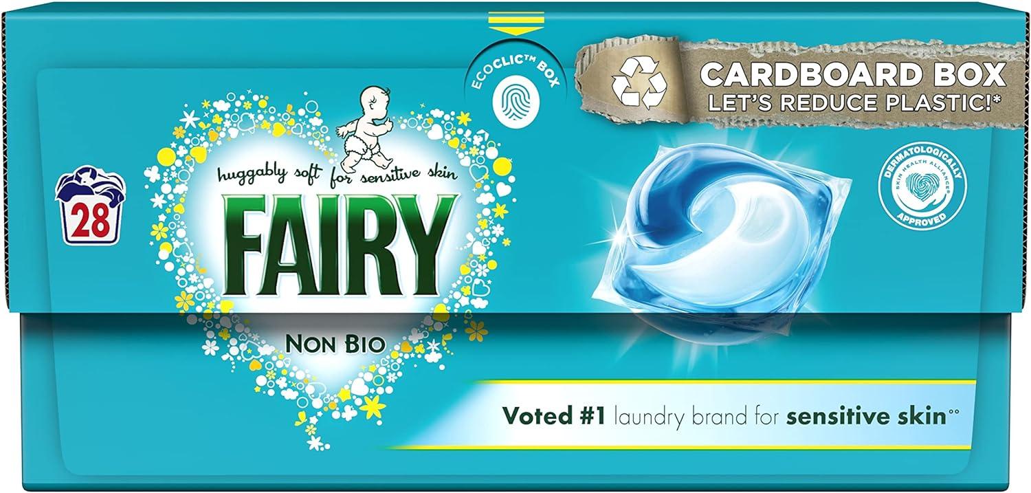 Fairy Non Bio PODS Washing Liquid Laundry Detergent Tablets/Capsules 28 ...
