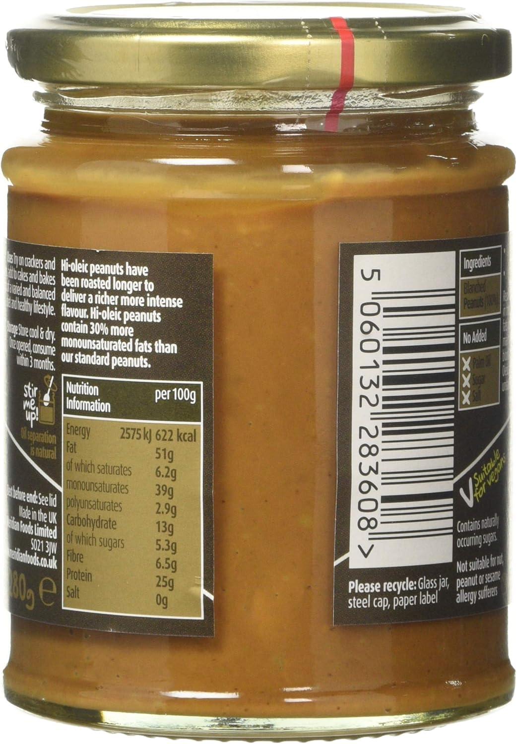 Meridian Foods Peanut Butter Rich Roast 280 g Crunchy 6 Units | Buy Now ...