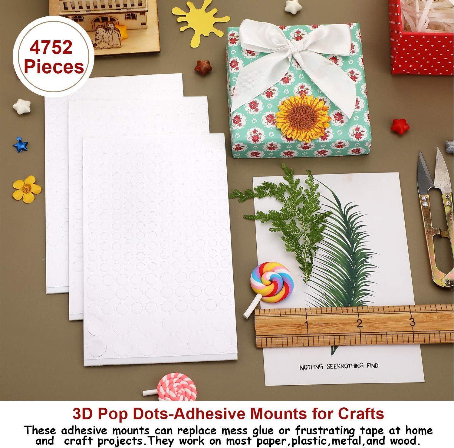 Outus 2376 Foam Dots 3 Sizes Dual-Adhesive 3D Pop Foam Mounts for Craft ...