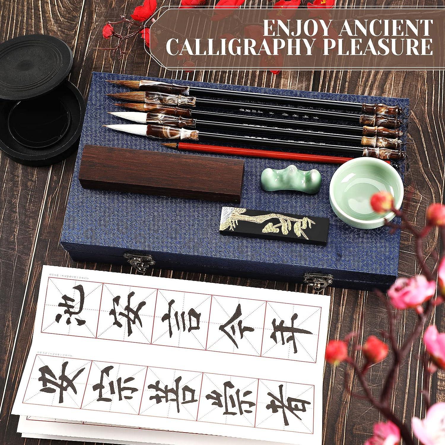 14 Pieces Chinese Calligraphy Brushes Gift Set Painting Writing Brushes ...