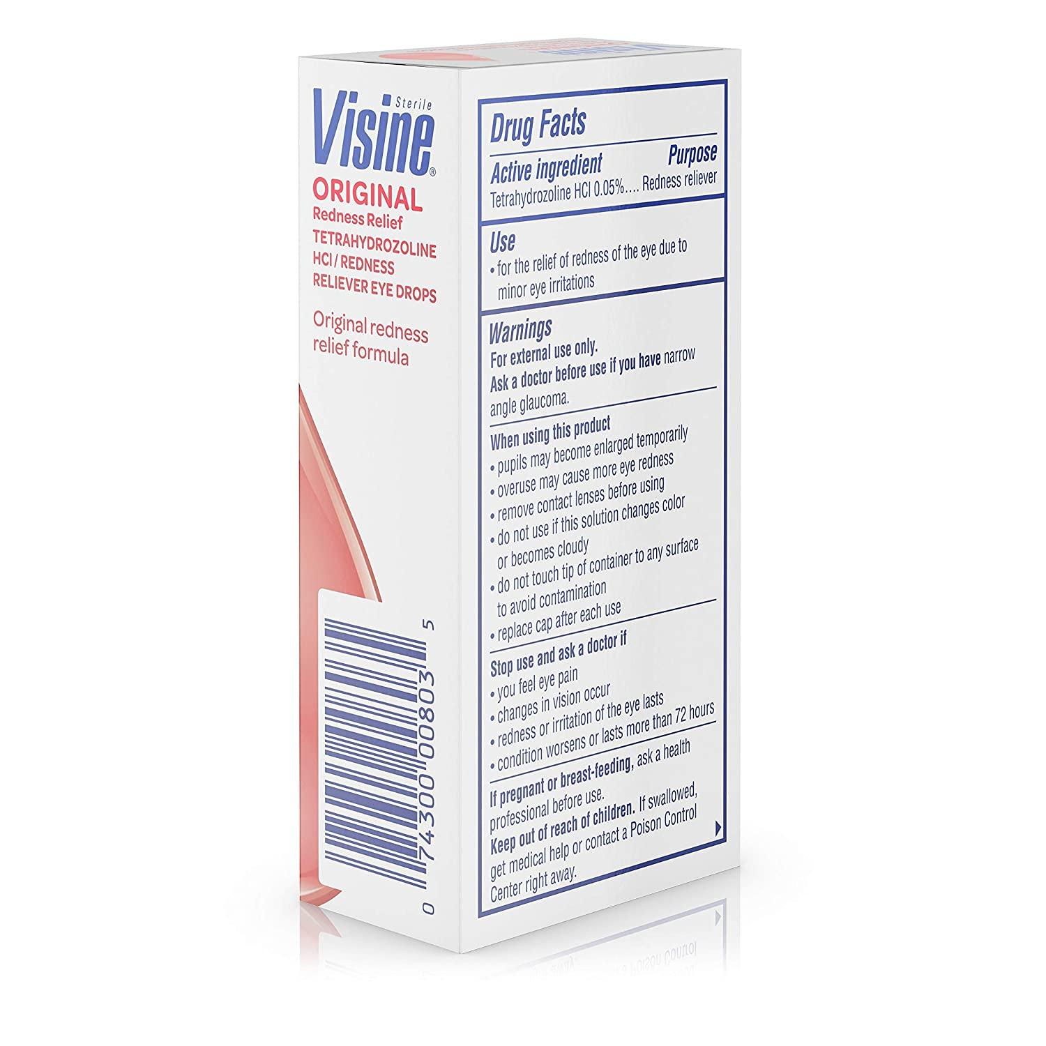 Visine Redness Relief Eye Drops 0.5 fl oz - Original Formula | Buy Now ...