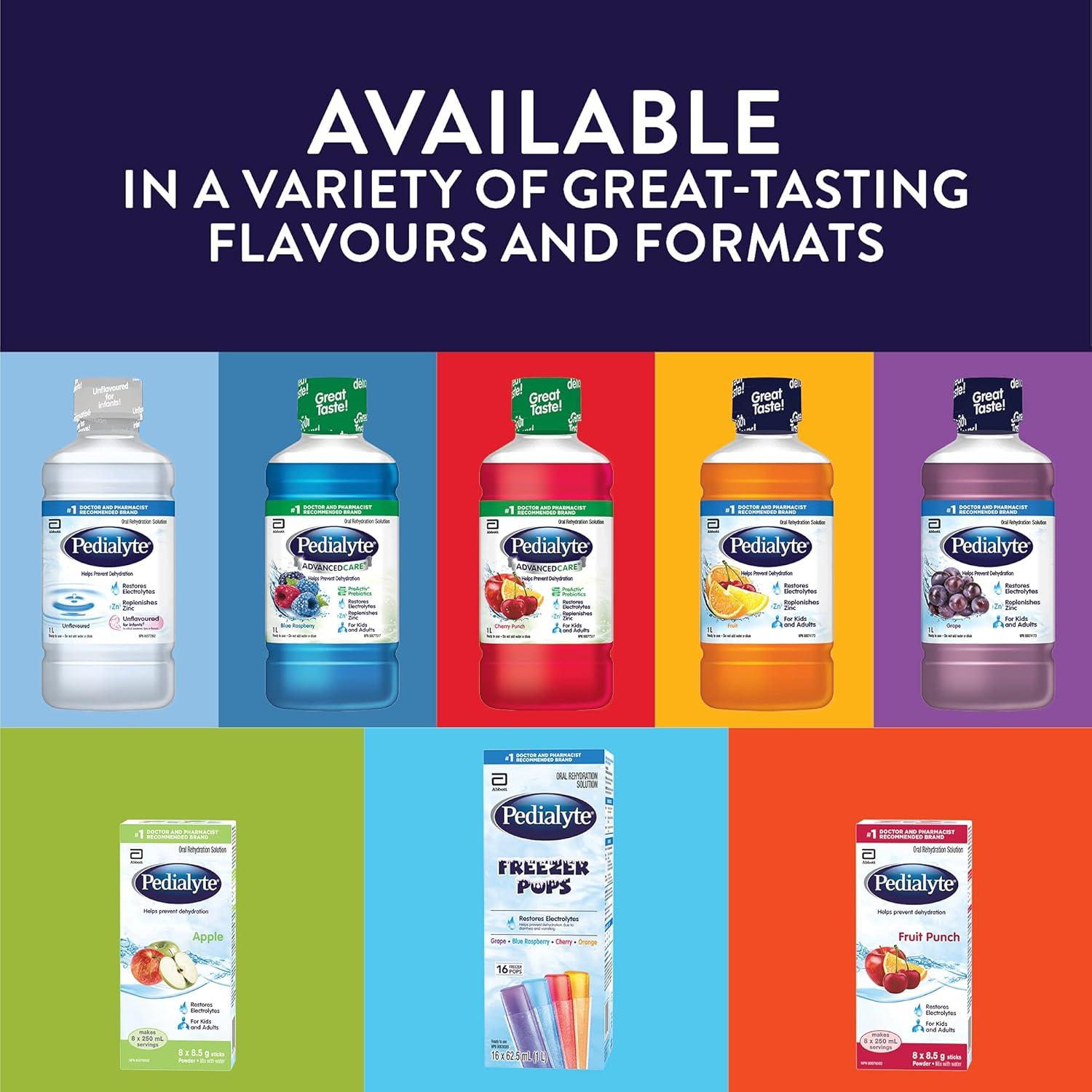 Pedialyte AdvancedCare Electrolyte Oral Rehydration Solution Cherry ...