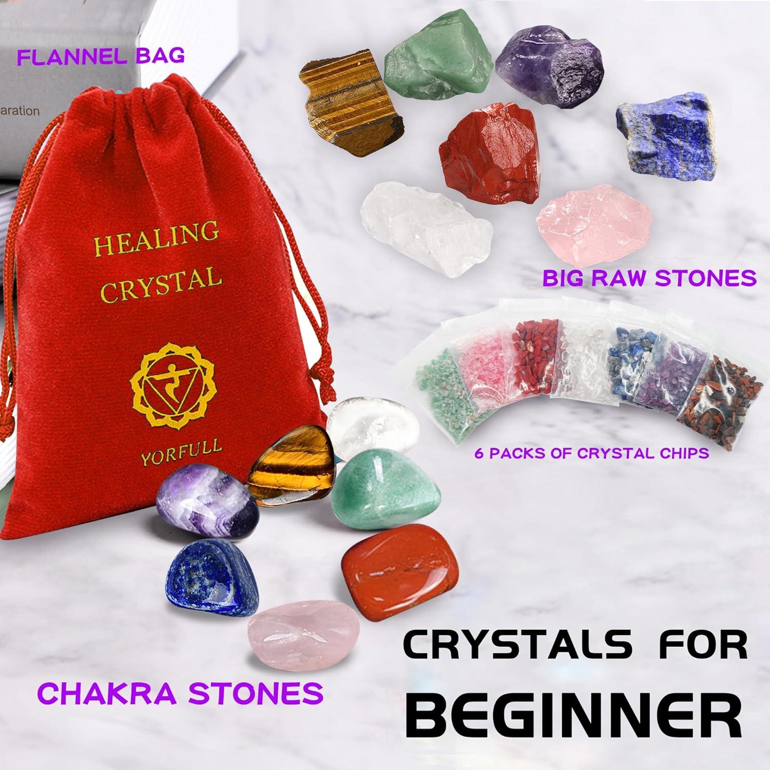 Christmas Healing Crystal Set - 23 Pc 7 Chakra Wiccan Reiki Gift ...