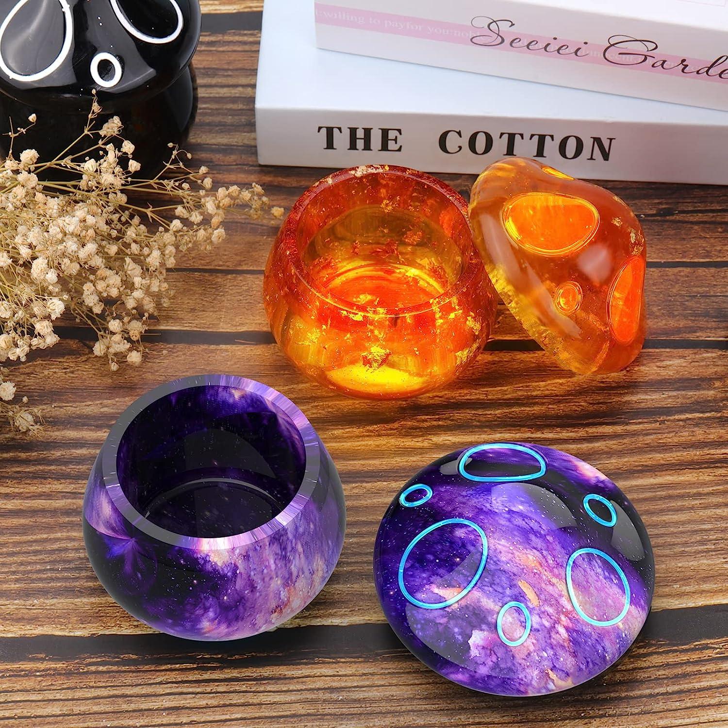 Juome Jar Resin Molds - Silicone Mushroom Jars with Lid for Epoxy Resin ...