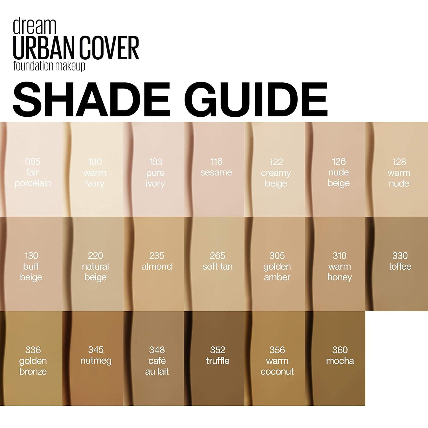Maybelline New York Dream Urban Cover 348 Caf au Lait - 30ml (3 Pack ...