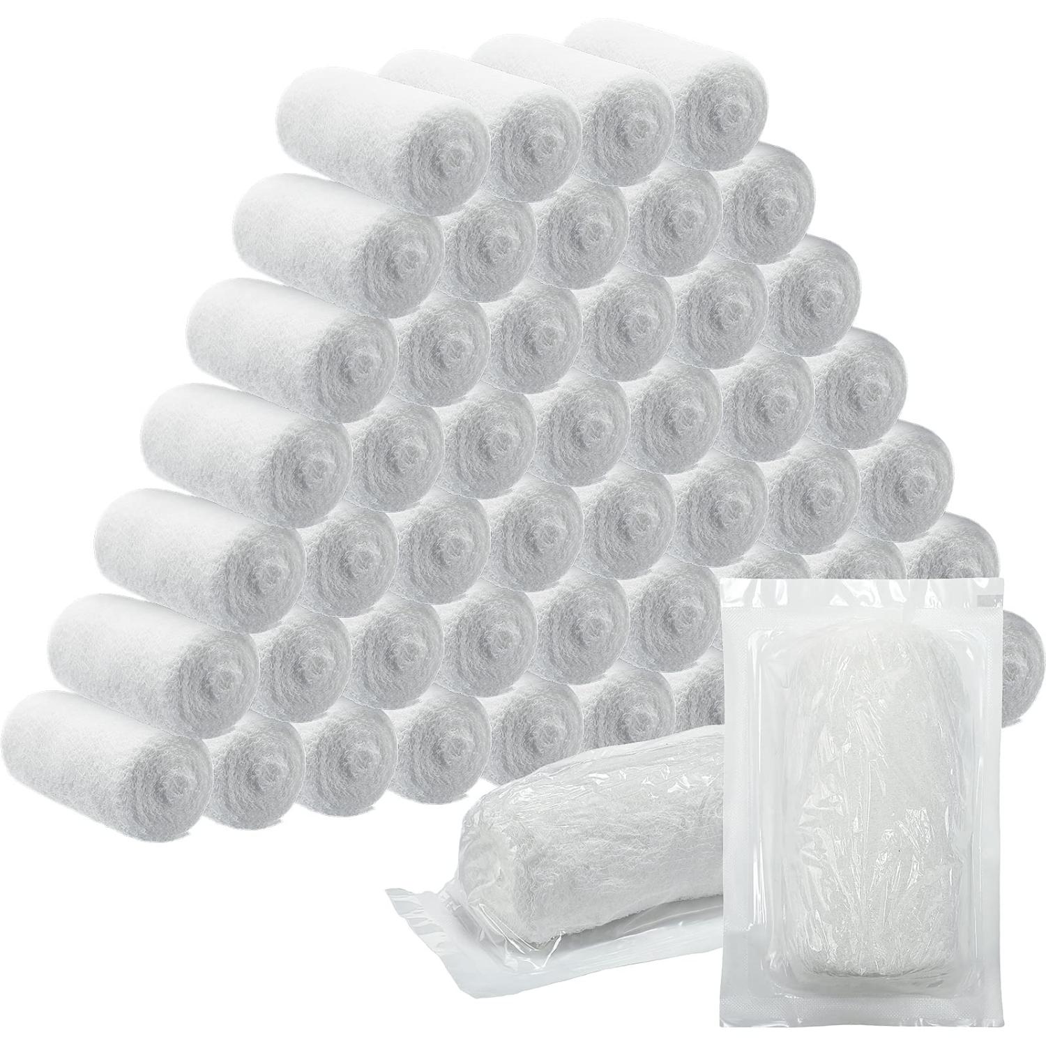 50-Pack 4x4yd Sterile Gauze Bandage Rolls for Wound Care - Medical ...