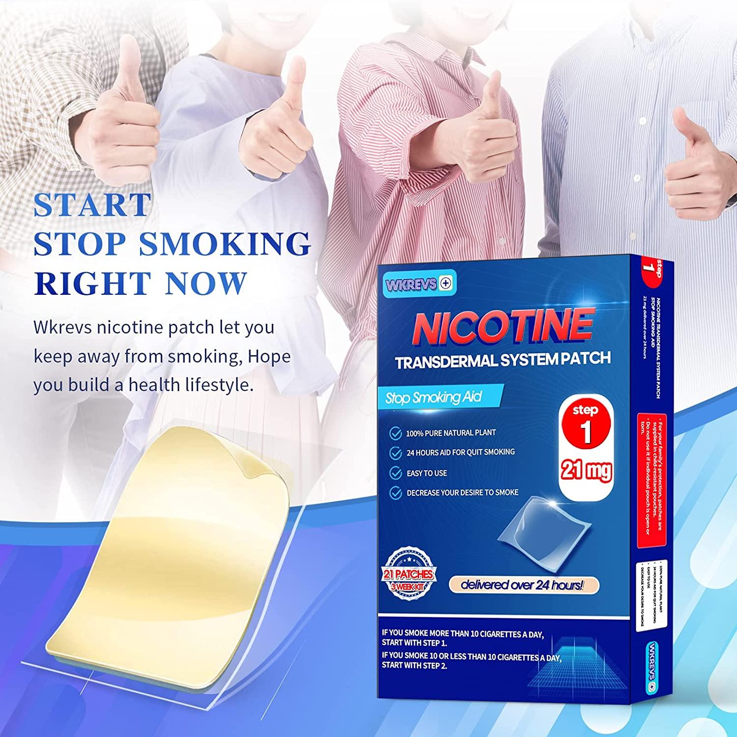Wkrevs 21mg Step 1 Nicotine Patches - 24 Hour Delivery Nicotine ...