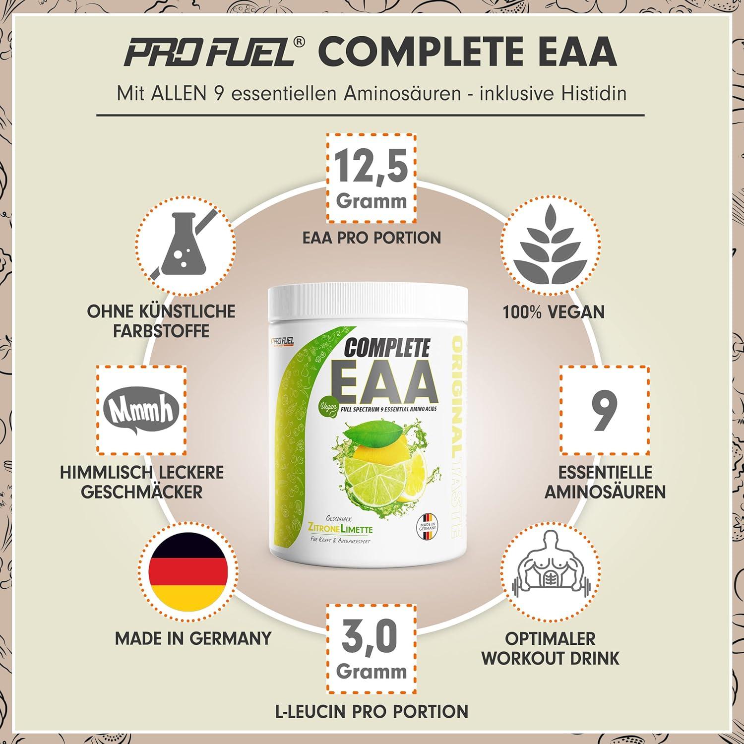 EAA Powder 500g Lemon Lime - 12 500mg Essential Amino Acids | Vegan ...