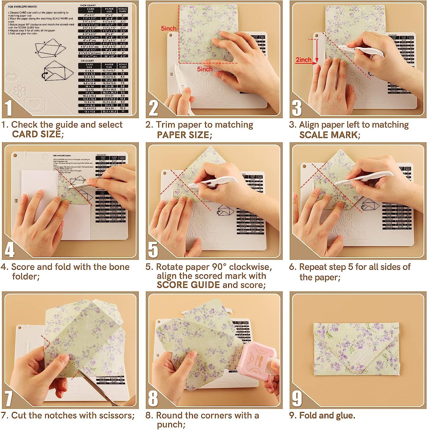 2Pcs Multi-Purpose Scoring Board Set for Card Making and DIY Projects ...