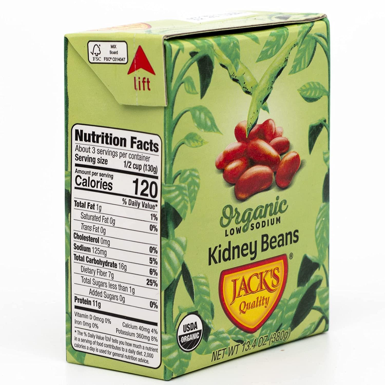 Jack's | Organic Kidney Beans 13.4 oz.| Packed with Protein and Fiber ...