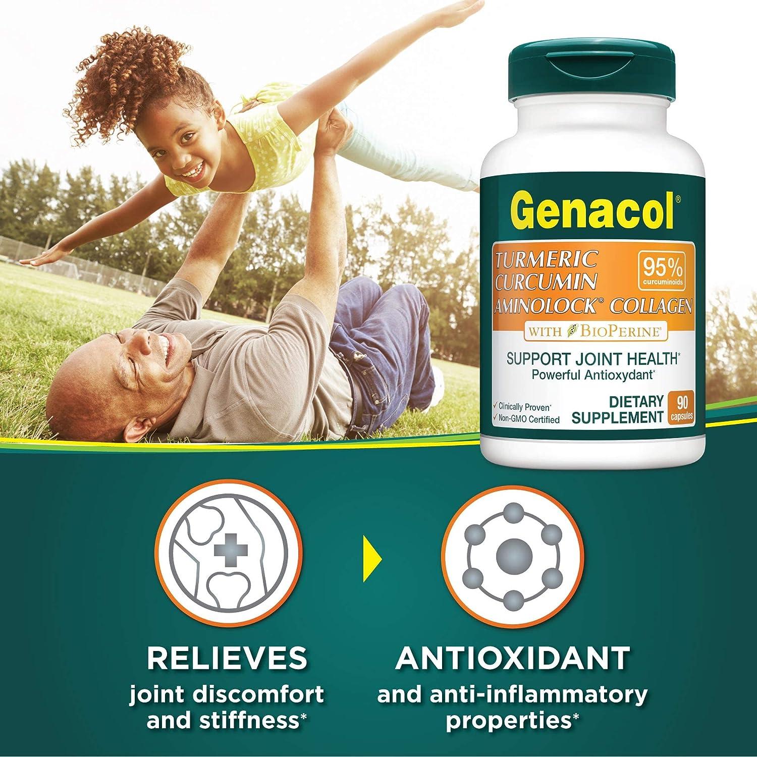 Genacol Turmeric Curcumin Collagen Supplement with 95% Curcuminoids ...