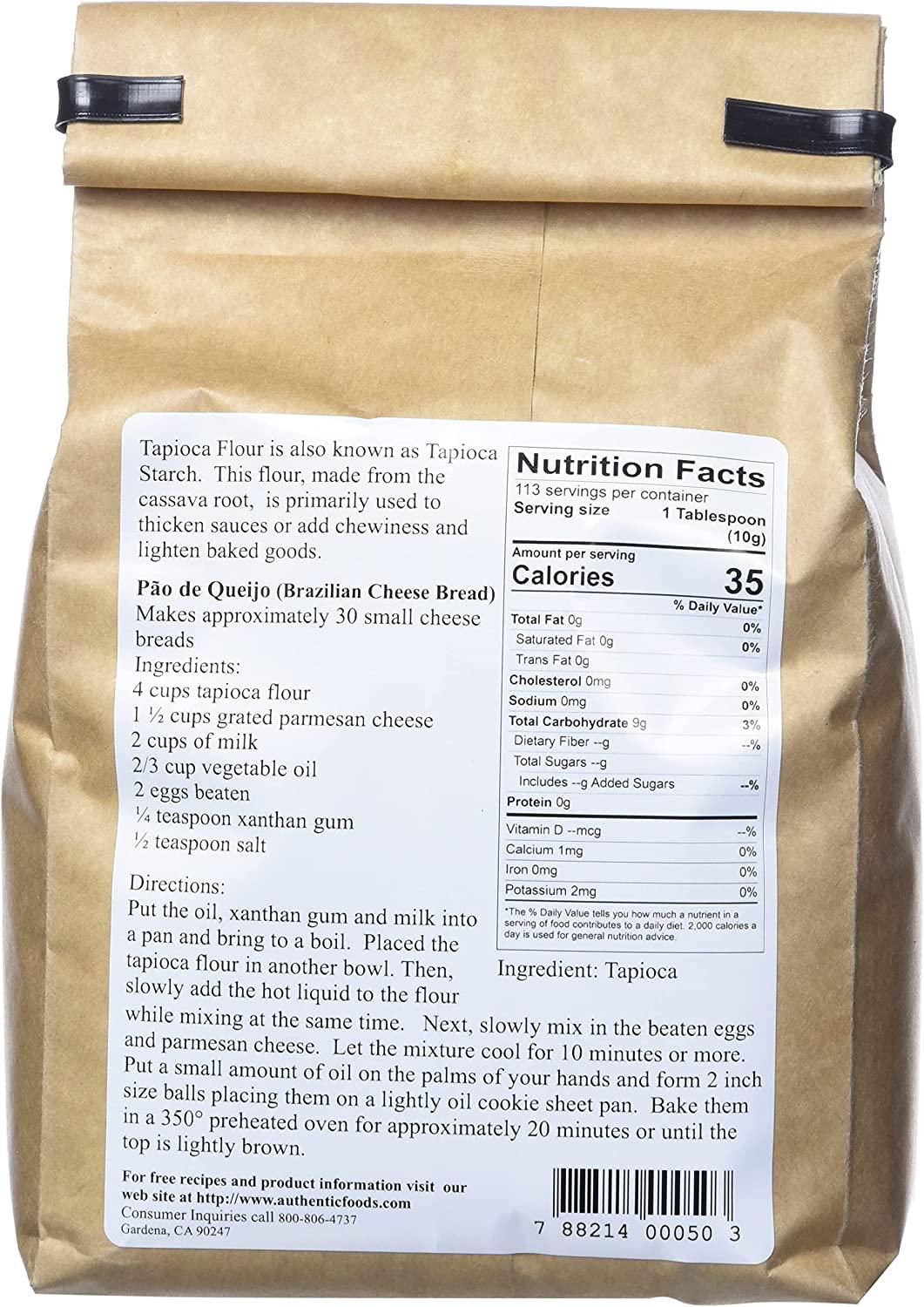 Authentic Foods Tapioca Flour 2.5 lb - Gluten-Free Tapioca Starch (Pack ...