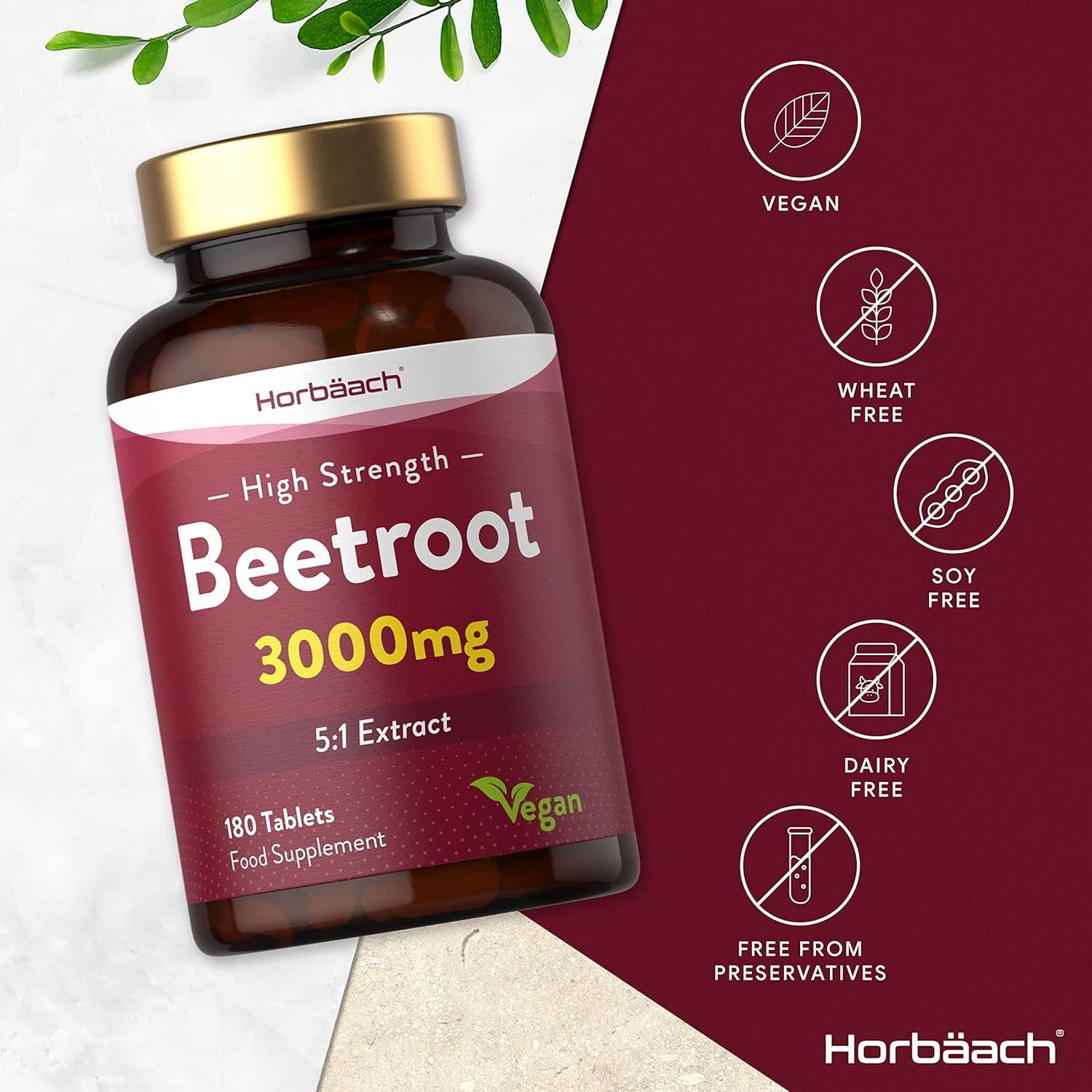 Beetroot Tablets 3000mg | High Strength Blood Pressure & Digestion ...