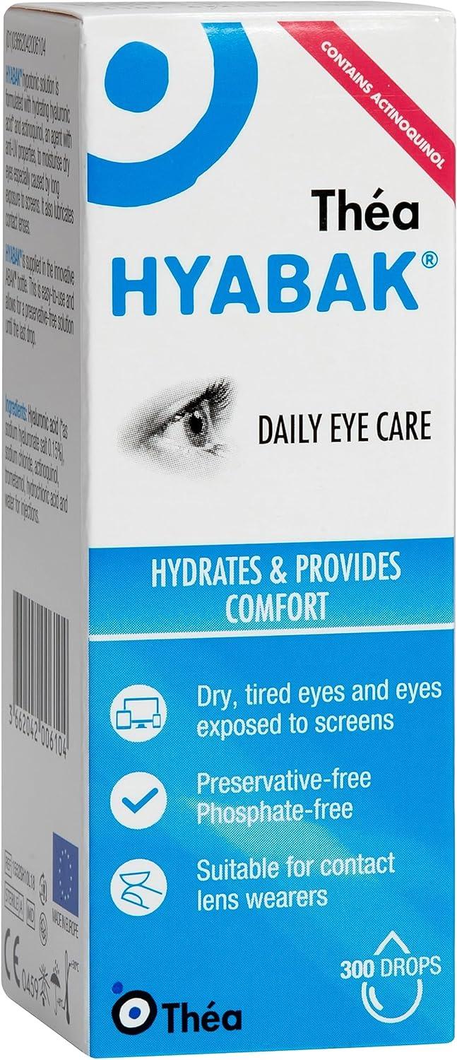 2 x Hyabak Eye Drops - Moisturising & Refreshing Drops | Gentle and ...