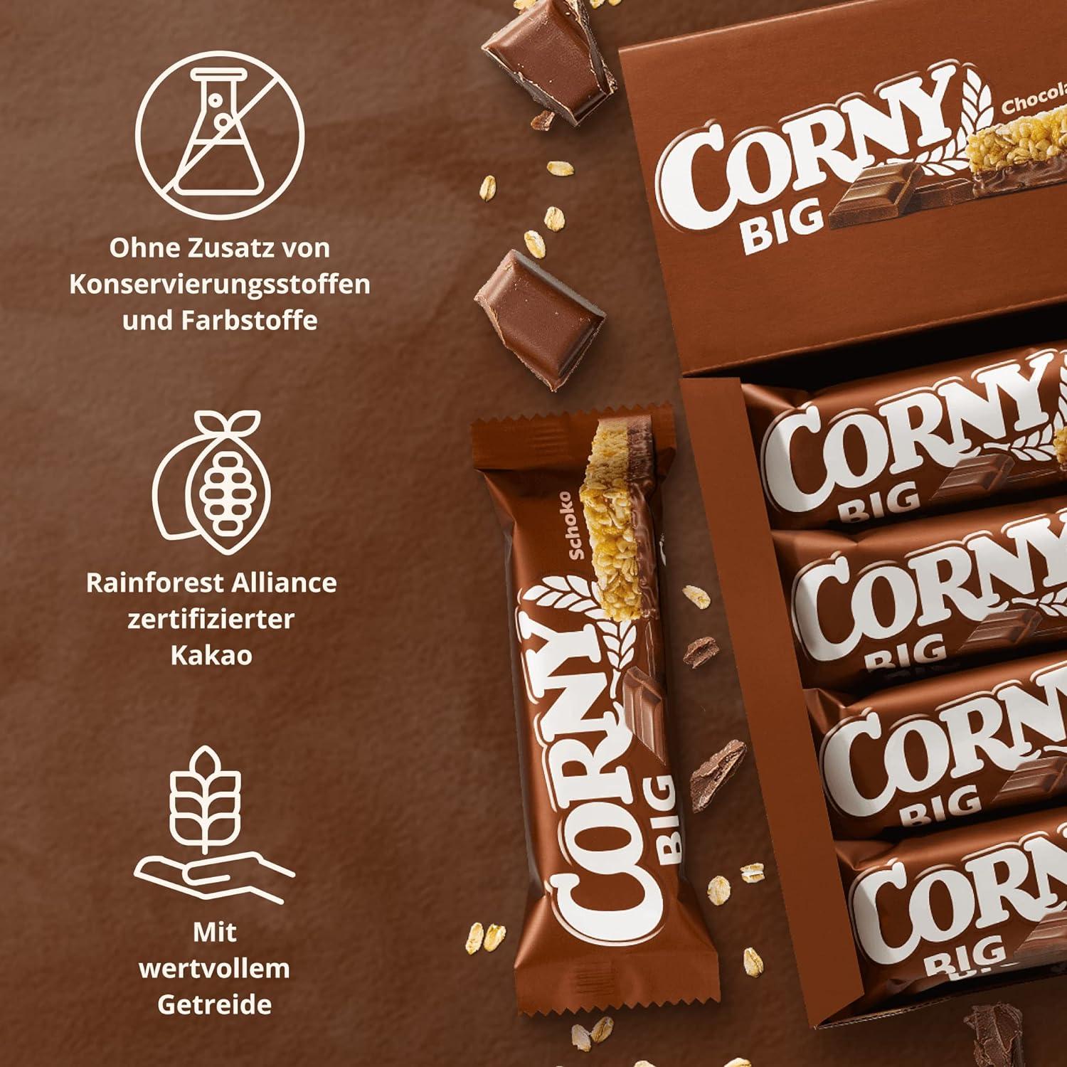Corny BIG Chocolate Cereal Bars with Peanuts - 24x50g Large Pack ...
