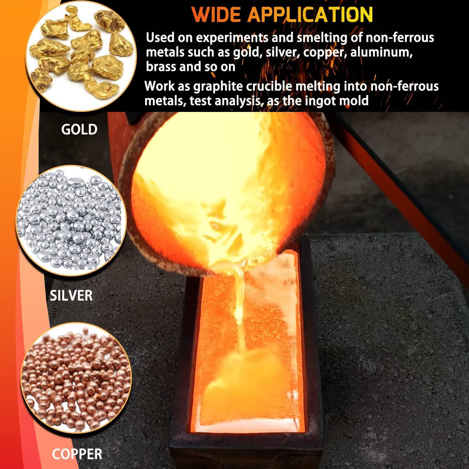 Bzsunway 25 oz Cast Iron Ingot Mold for Melting & Casting Gold, Silver ...