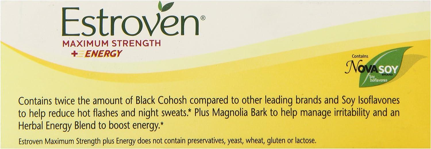 Estroven Maximum Strength + Energy Caplets - One Per Day Formula (60 ...