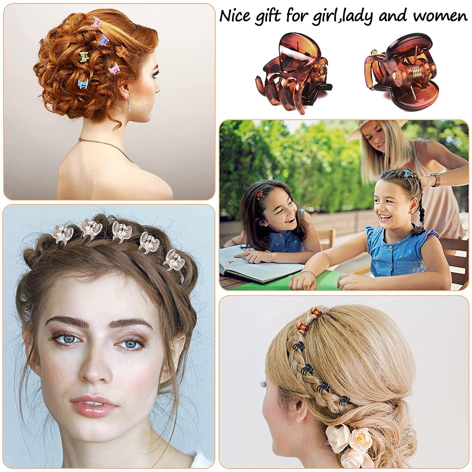 48 Pcs Small Mini Hair Claw Clips Hair Clamps - Assorted Colors for ...