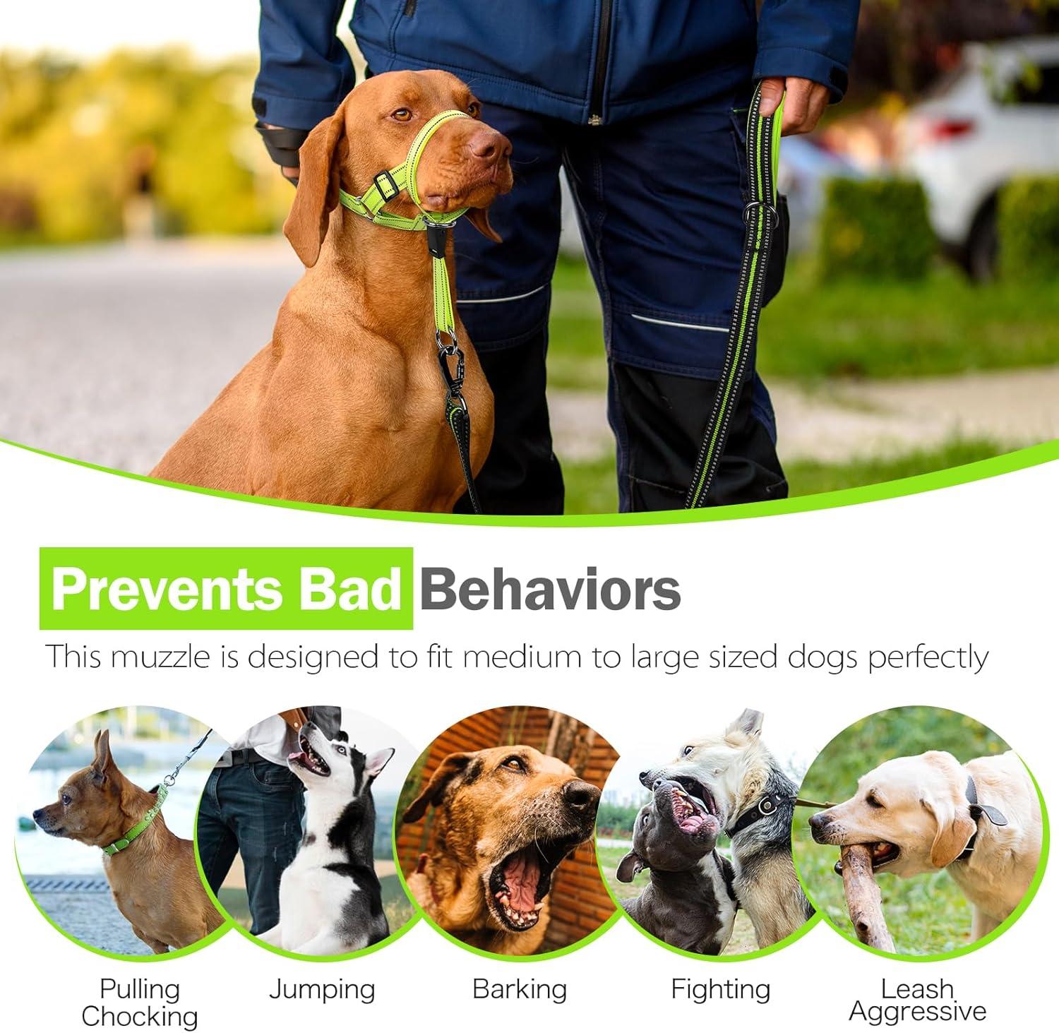 Weesiber Adjustable Soft Dog Handlebars | No Pulling Halter with ...