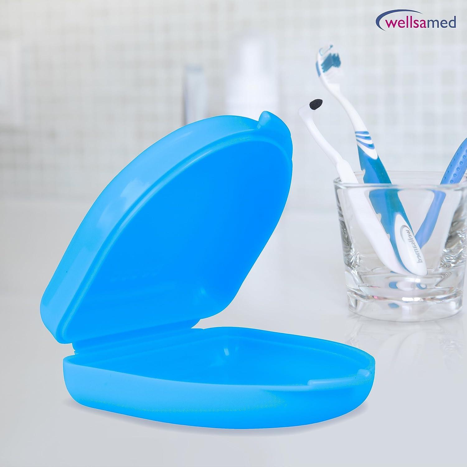 Wellsamed Orthodontic Splint Box Classic | Blue Storage for Braces ...