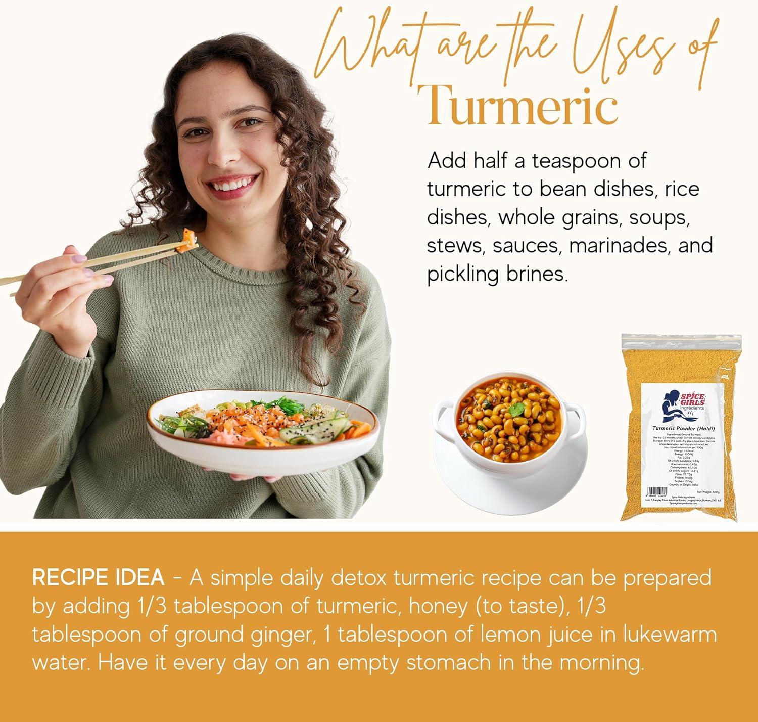 Organic Turmeric Powder - 500g | Premium Spice for Cooking | Vibrant ...