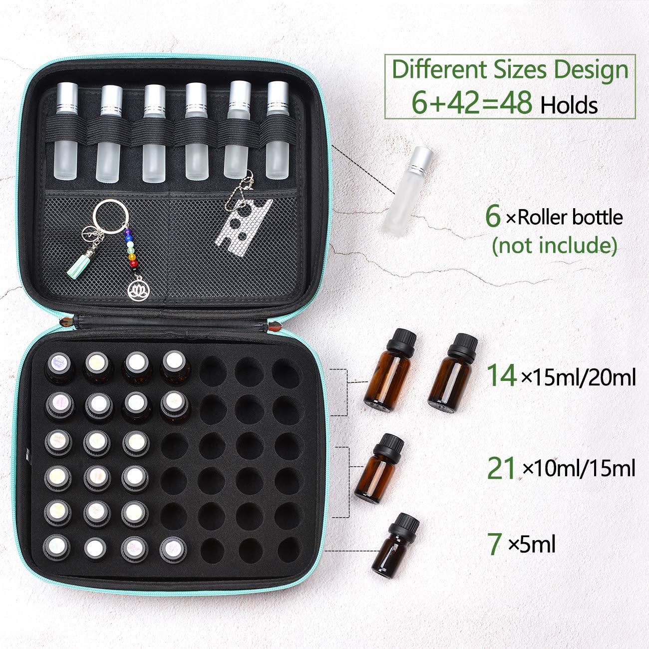 Beschan Essential Oil Storage Case - Holds 42 Bottles, Travel-Friendly ...