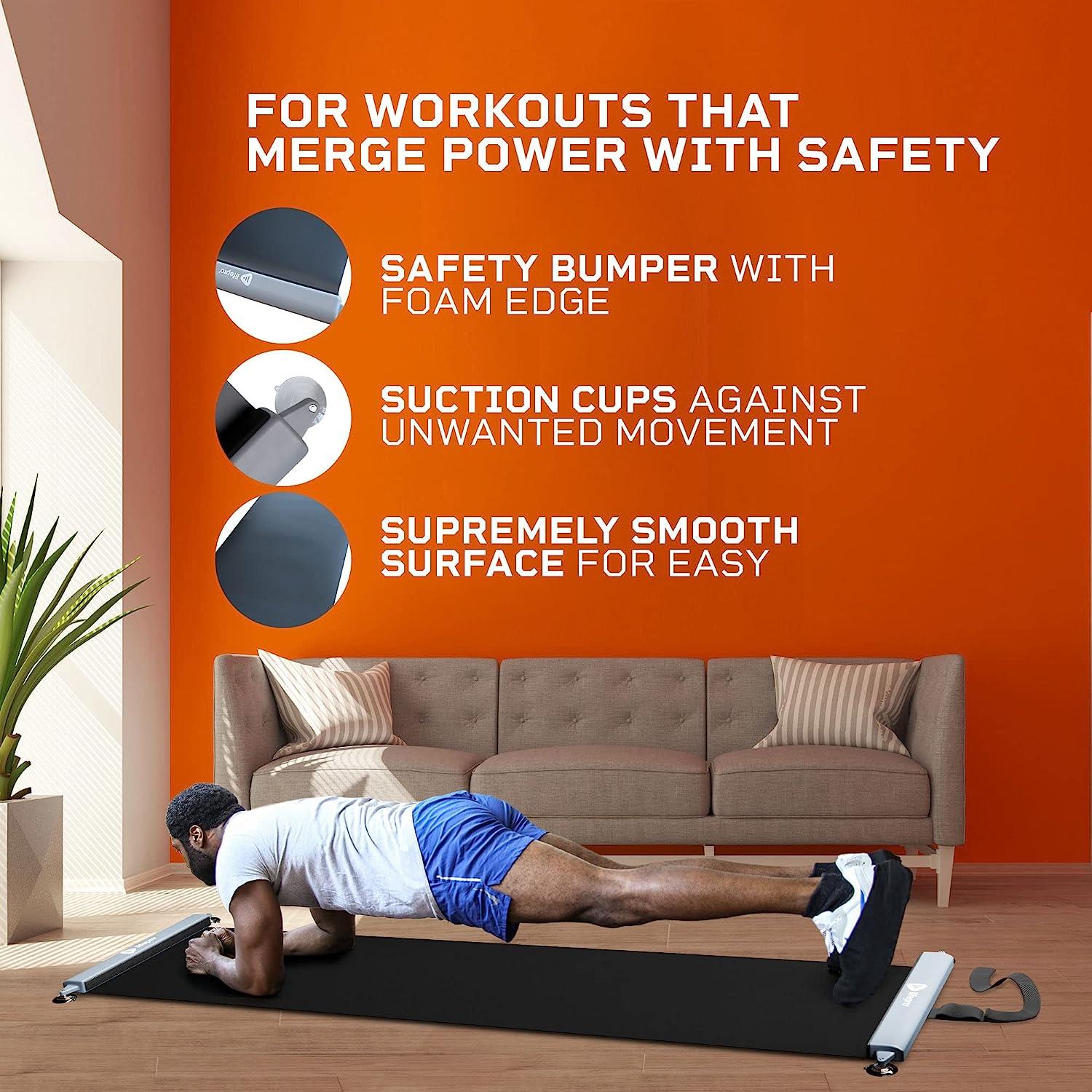 LifePro Exercise Slide Board - Extra-Slick Mat for Endurance & Strength ...