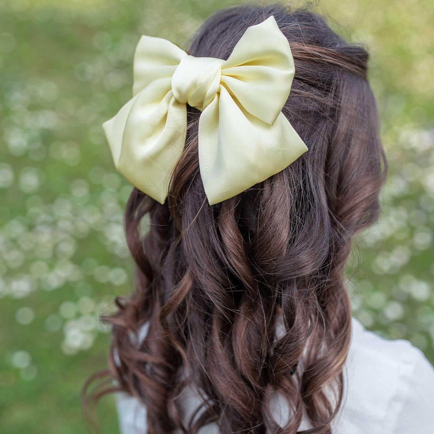 Buy Stylish Ivory Satin Loop Hair Clips for Women | Colorful Hair Clips ...