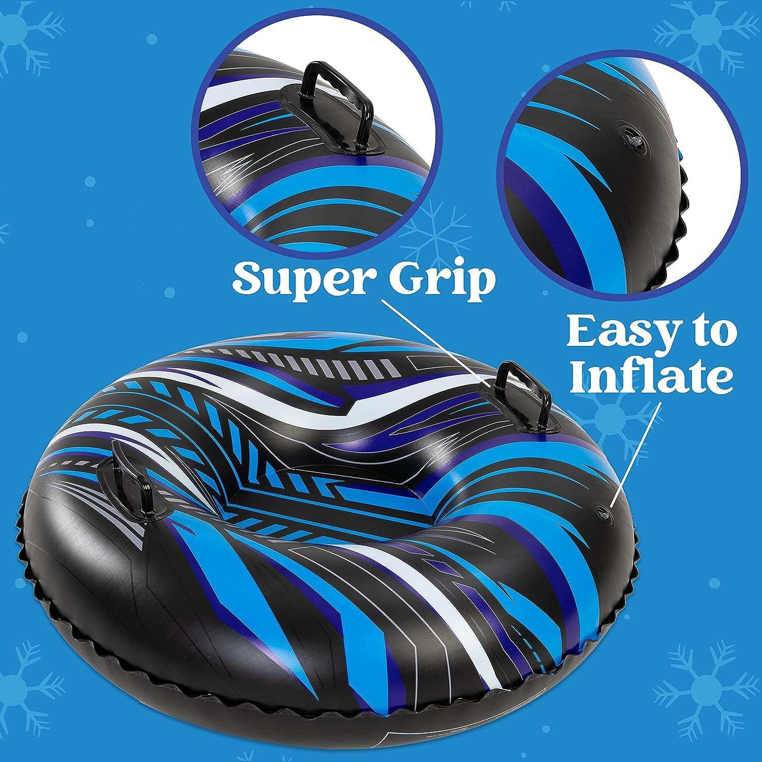 JOYIN 2 Pack Snow Tube - 34 Inch Inflatable Sled for Kids and Adults ...