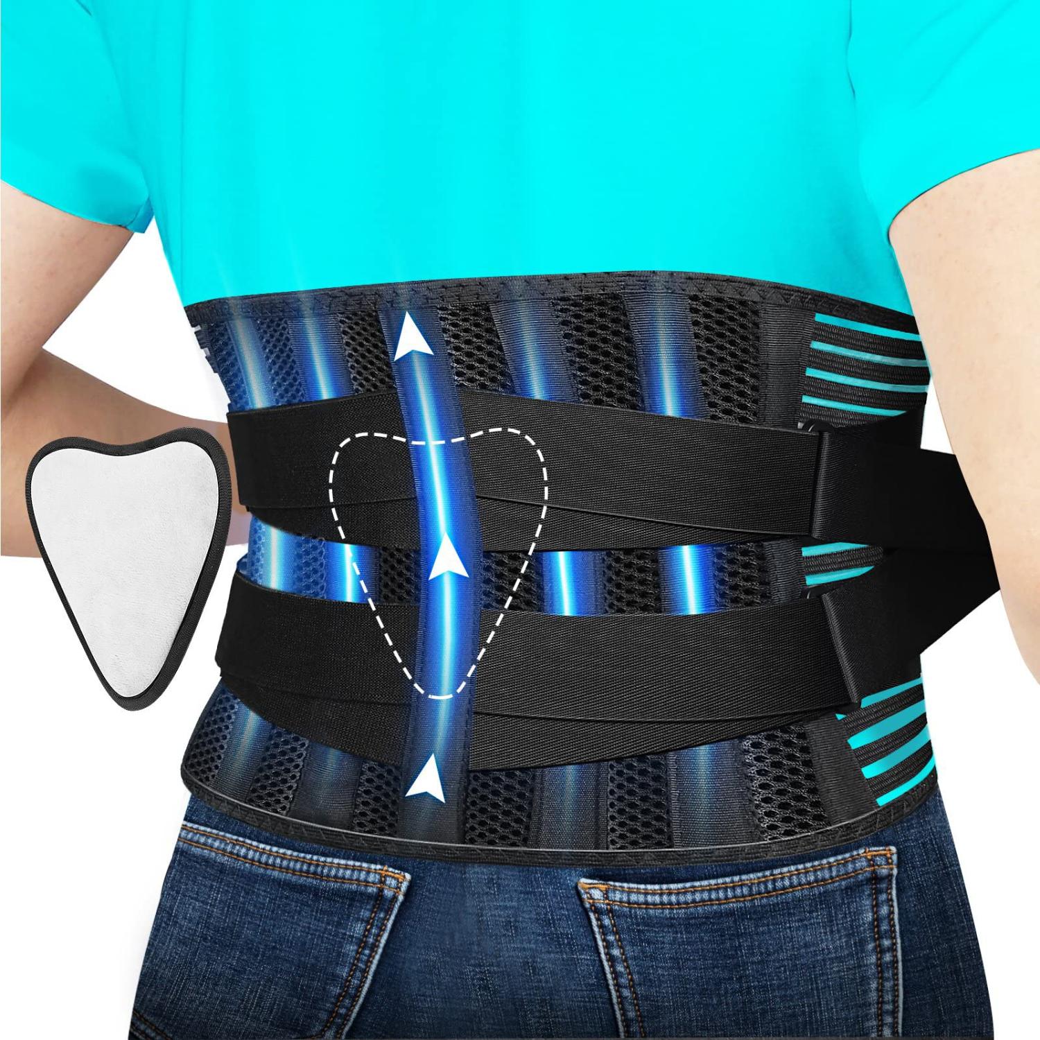 2022 Upgraded Back Brace for Men Women - Lower Back Pain Relief with ...