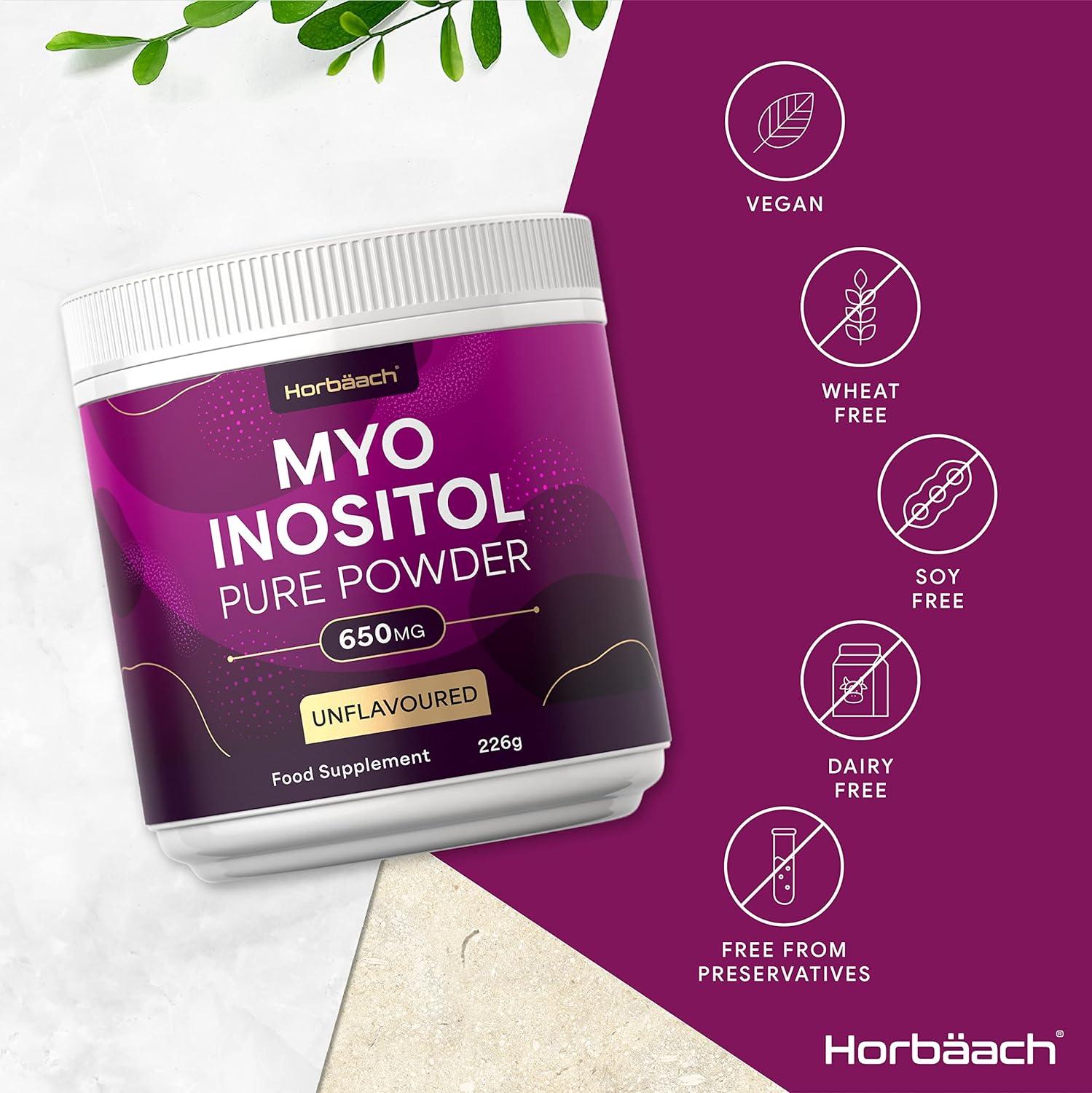 Inositol Powder 650mg | Pure Myo-Inositol Supplement for PCOS Support ...