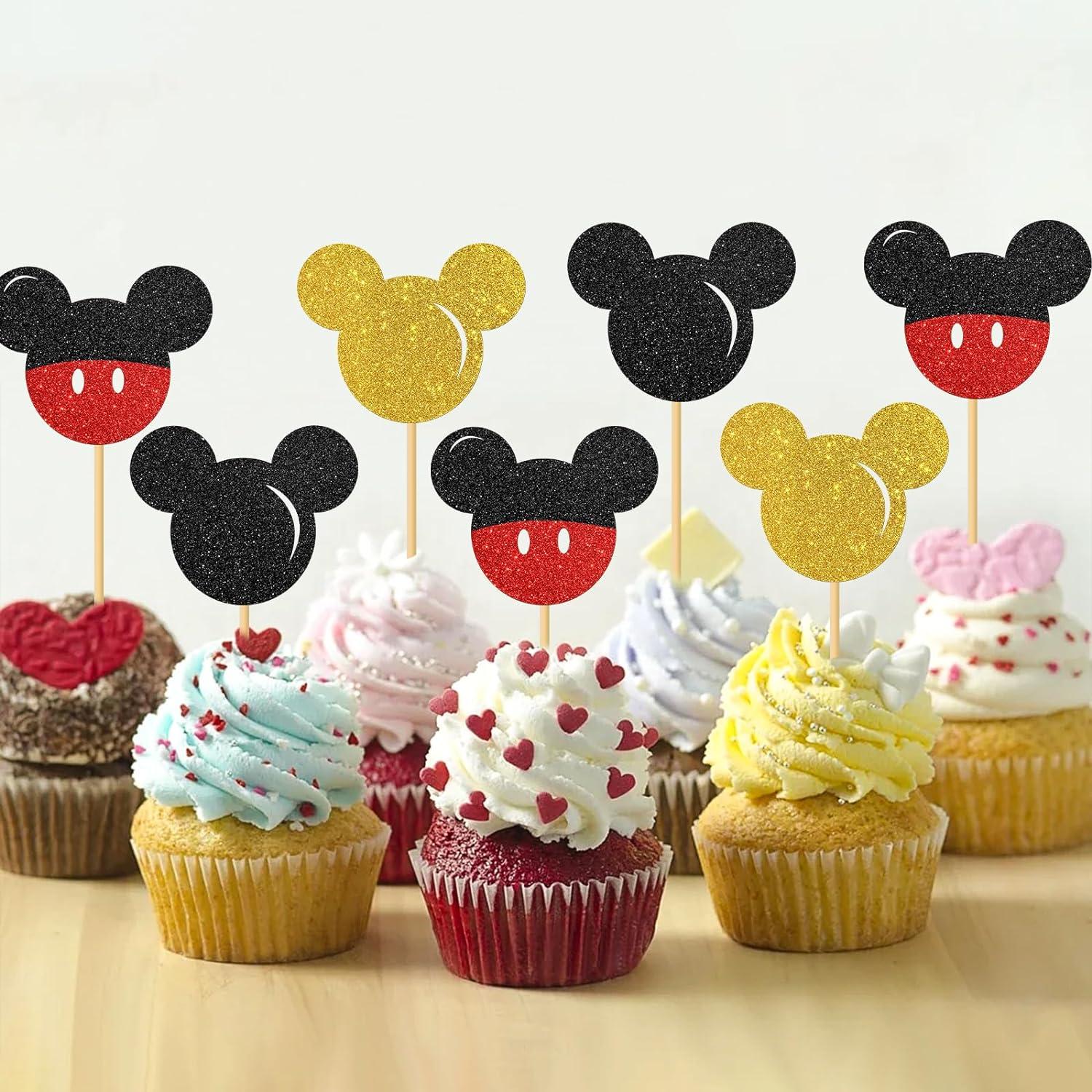 MonMon & Craft Mickey Cupcake Toppers/Girls Boys Children Mouse ...
