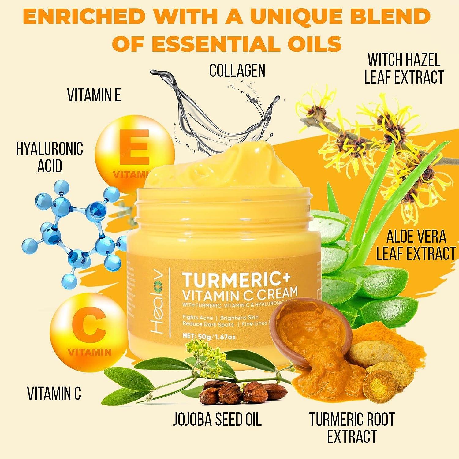 Turmeric Face Cream for Face & Body - All Natural Skin Brightening ...