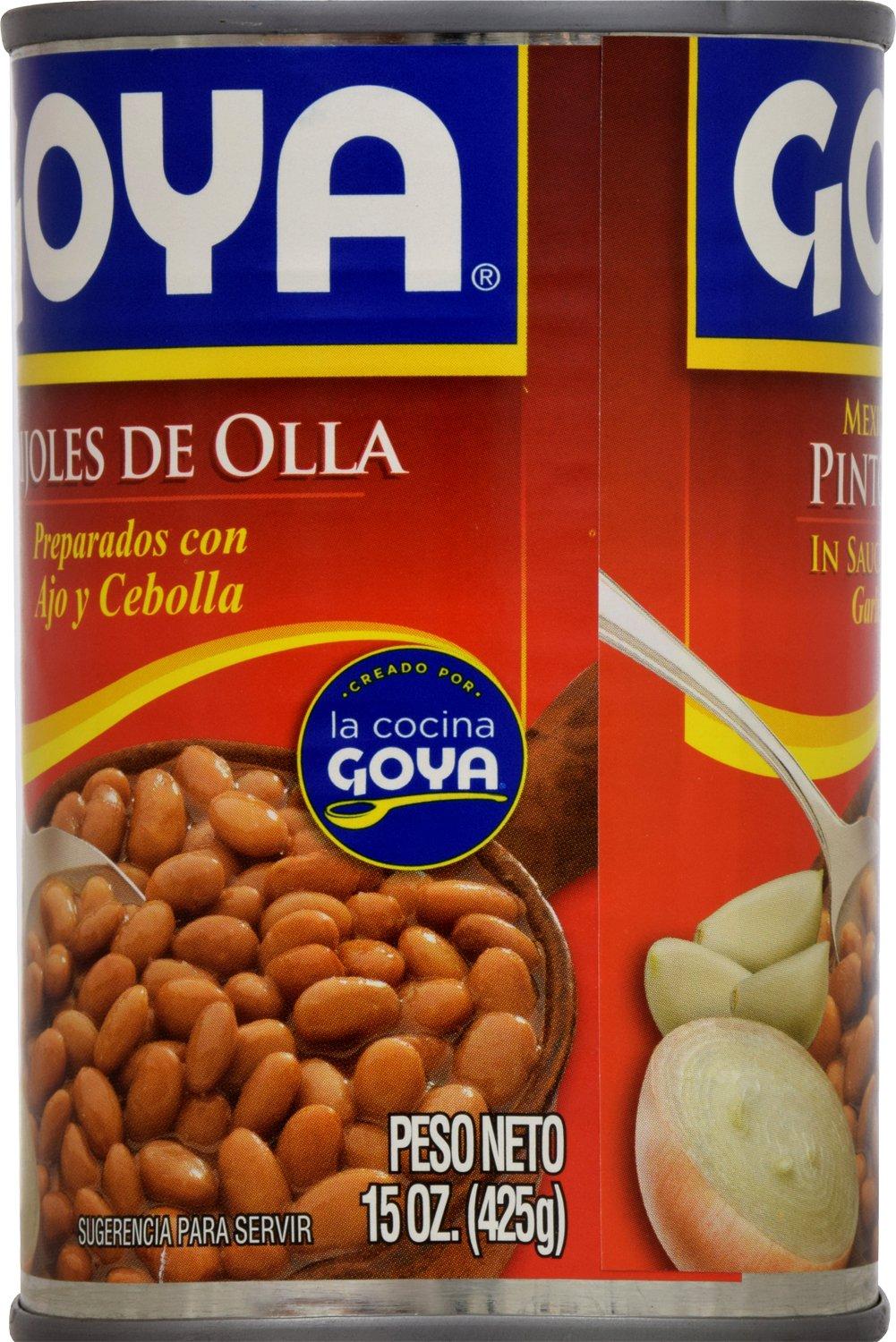 Goya Foods Mexican Style Pinto Beans 15oz (Pack of 24) - Authentic ...