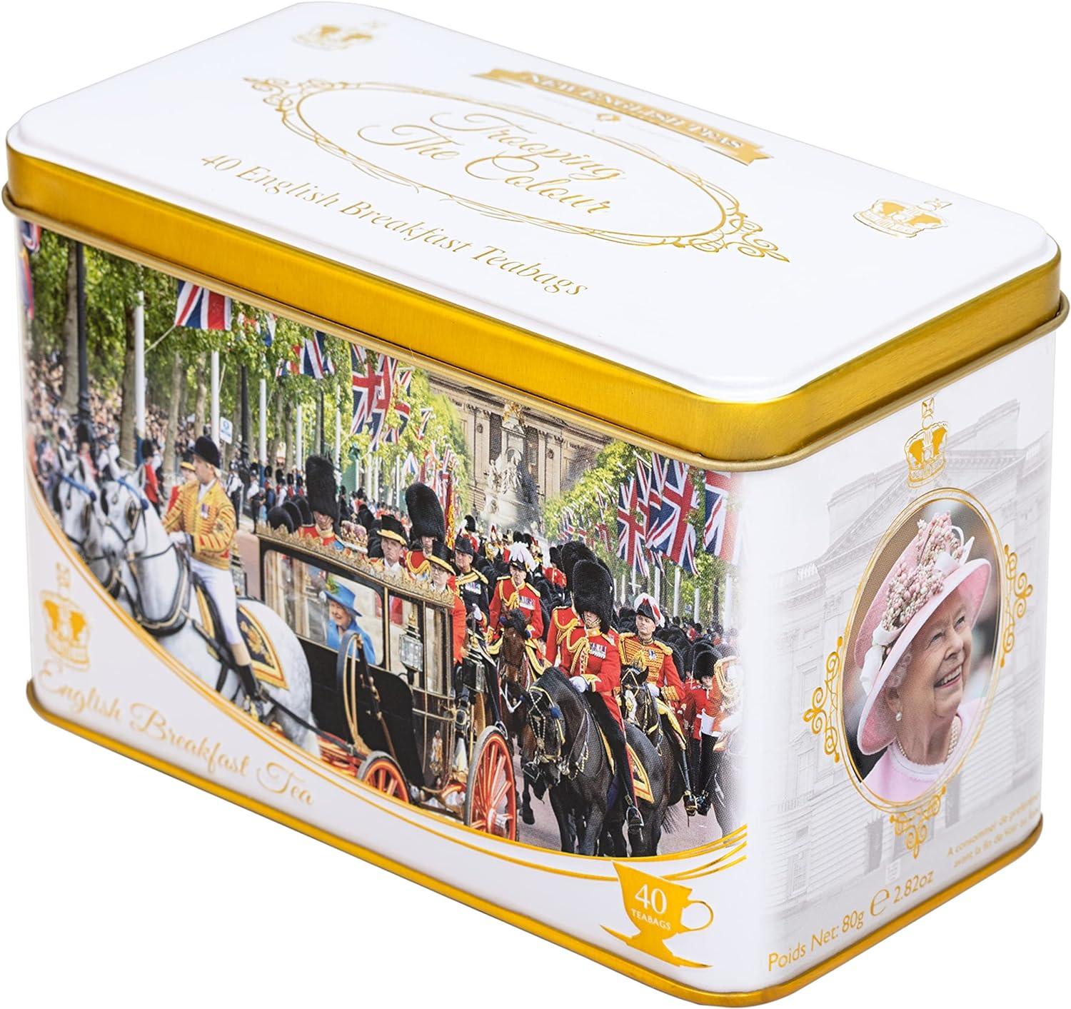 New English Teas Trooping The Colour Tea Tin with 40 English Breakfast ...