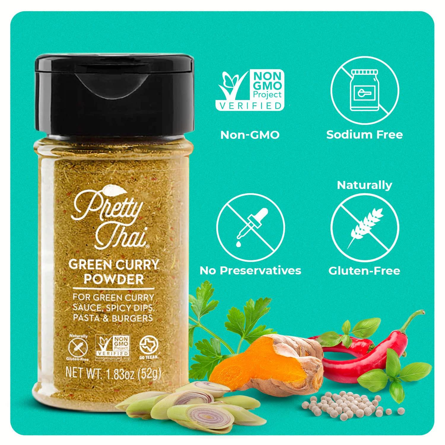 Pretty Thai Green Curry Powder - Authentic Gluten Free & Non GMO ...