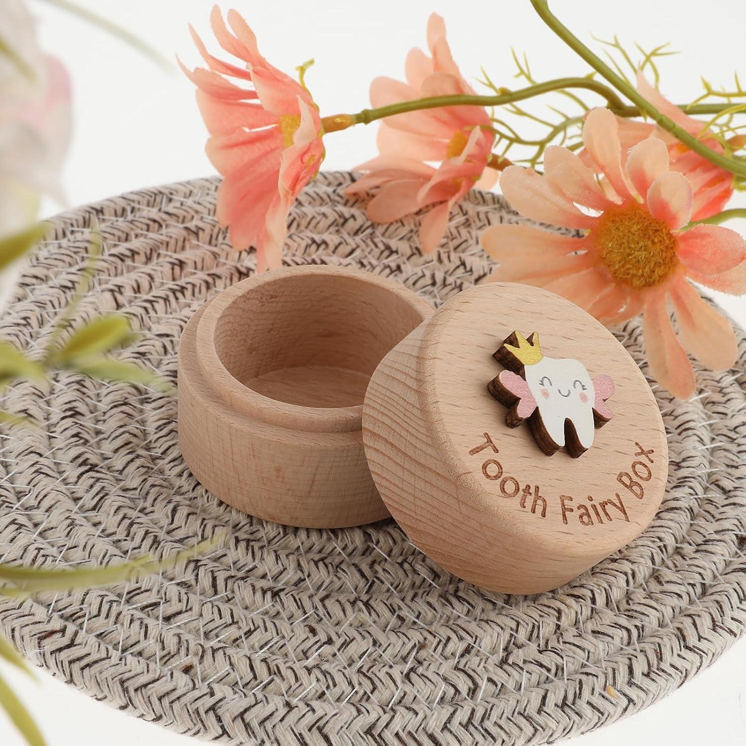 LUSOFIE MICHTWATSCHEN Cute 3D Wooden Tooth Fairy Box for Kids - Tooth ...