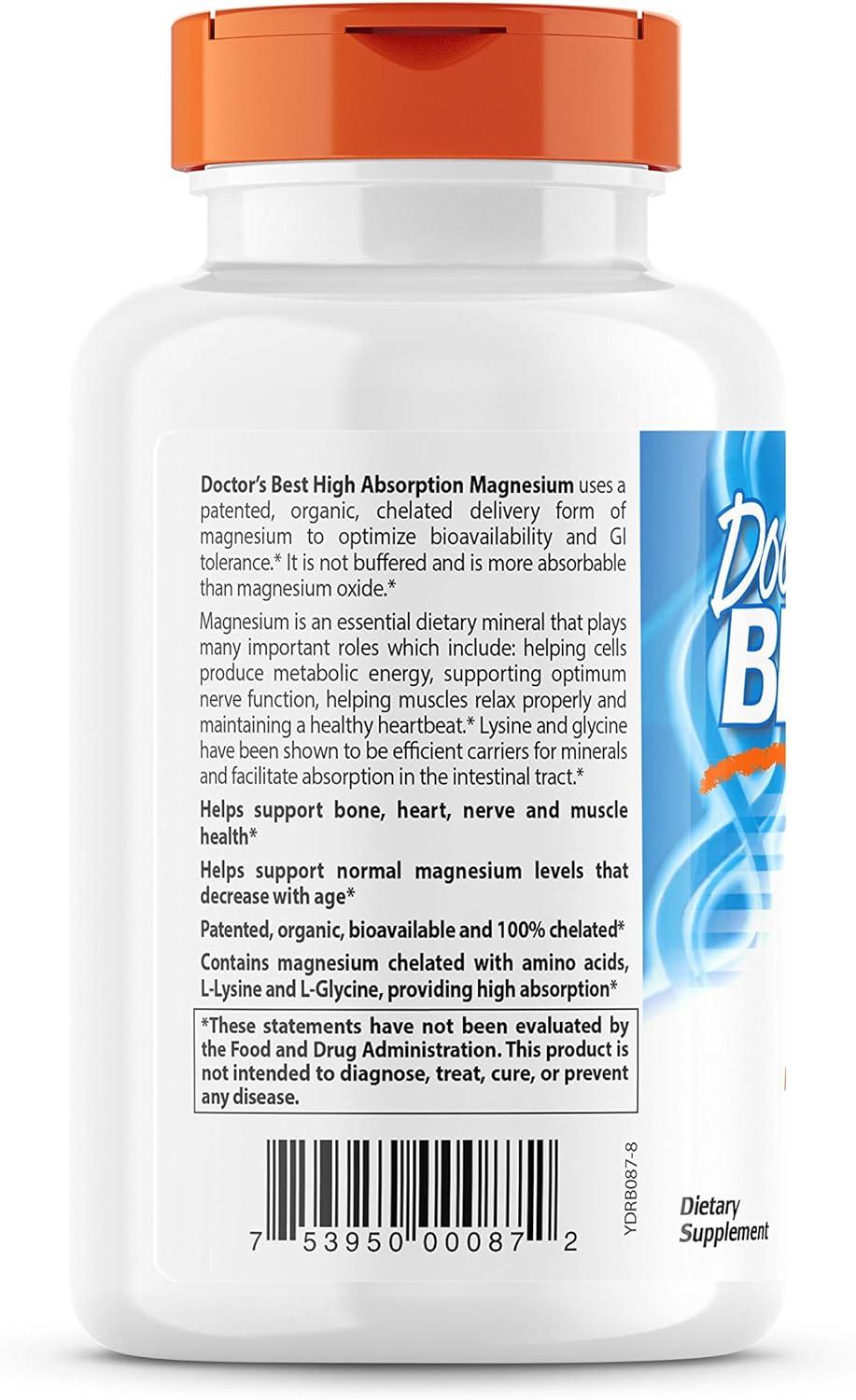 High Absorption Magnesium 240 Tabs - Boost Energy and Improve Sleep ...