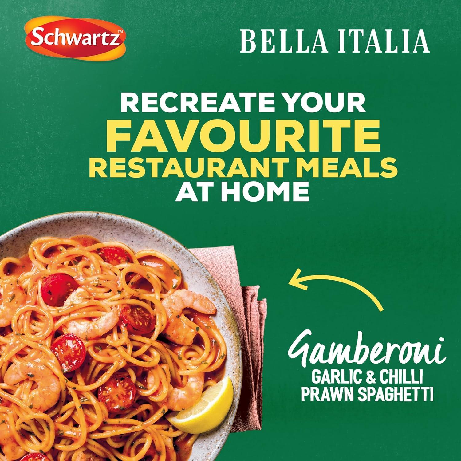 Schwartz x Bella Italia Gamberoni Garlic & Chilli Prawn Spaghetti ...