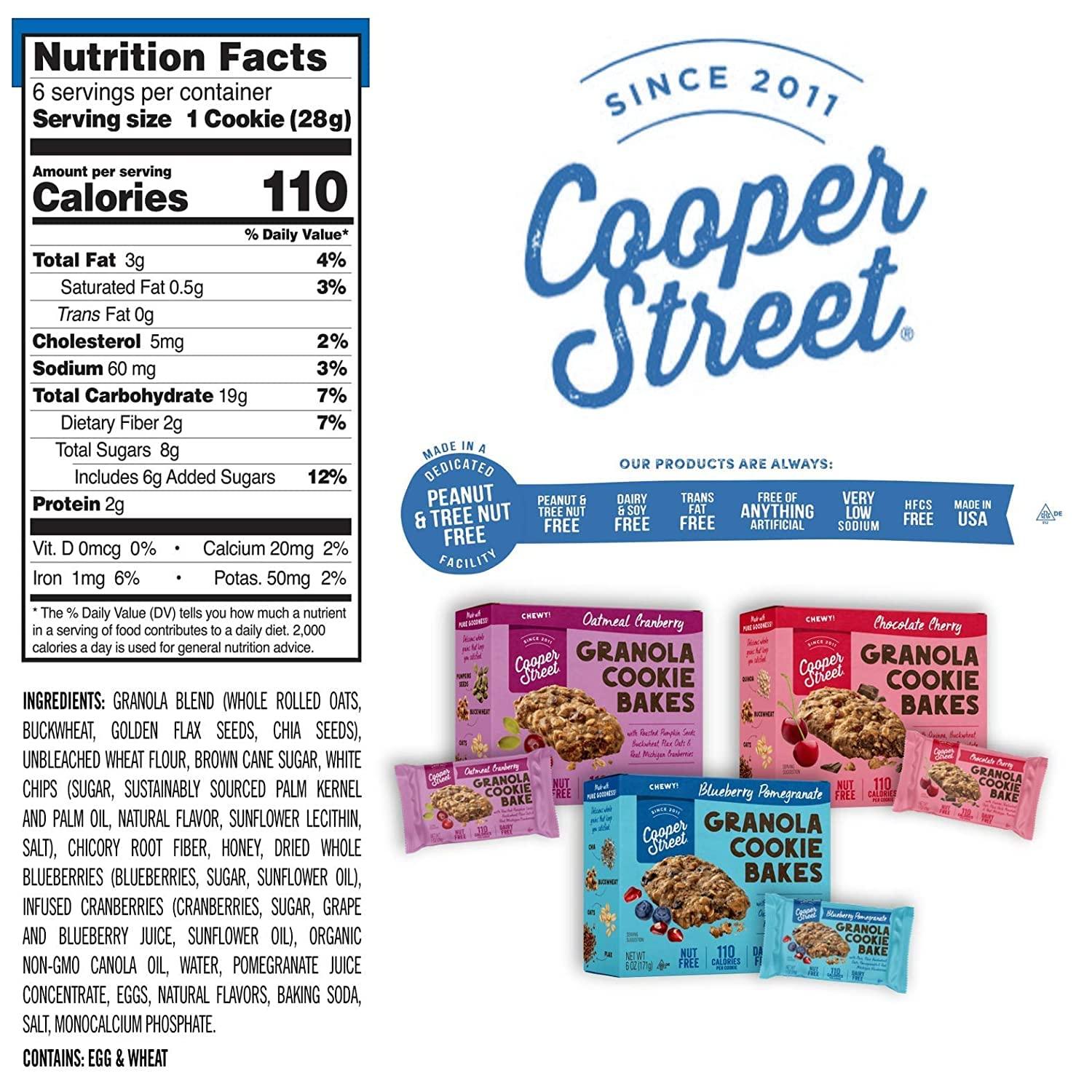 Cooper Street Cookies Chewy Granola Bakes - Blueberry Pomegranate, 12 ...