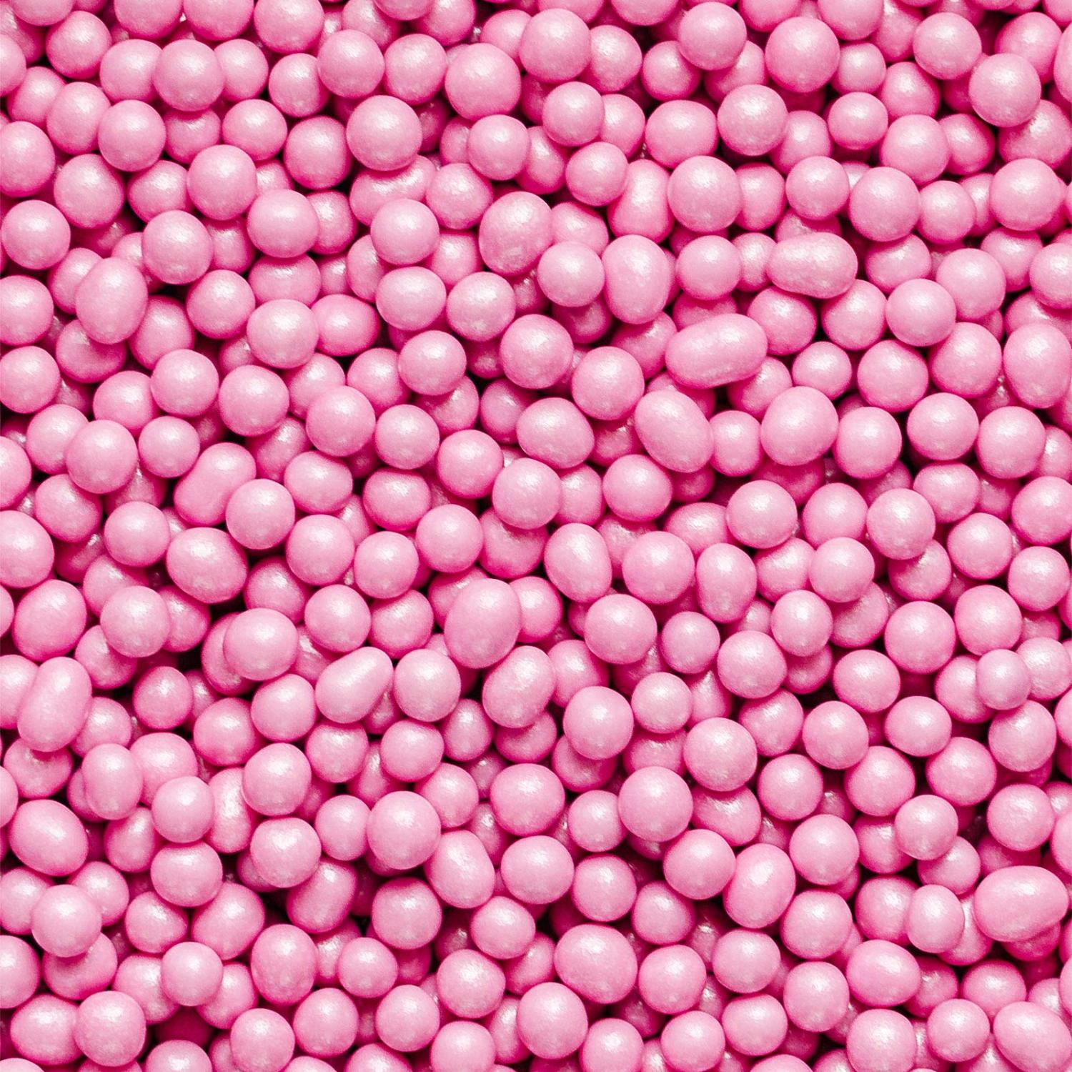 Pearlescent Baby Pink Chocolate Balls Edible Sprinkles 30g Cake Cupcake ...