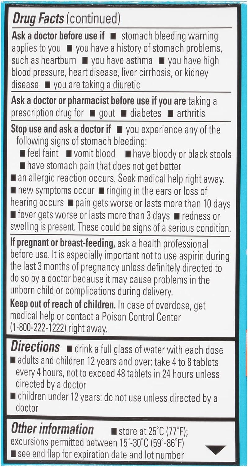 Ecotrin 81 mg Low Strength Aspirin | 150 Tablets x 2 Pack | Safety ...