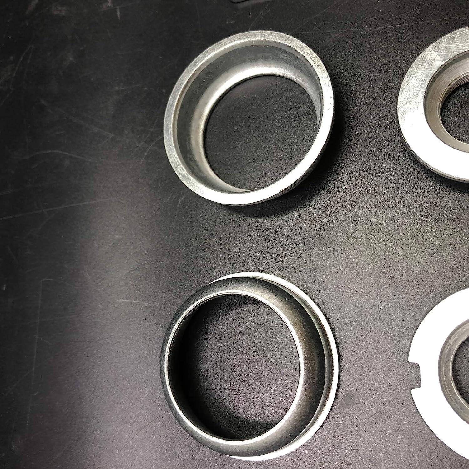 2 Cup Bottom Bracket Set - One-Piece Design with Bearings - Silver ...