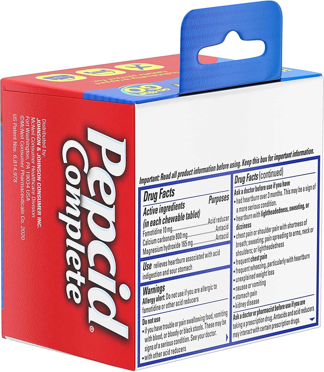 Pepcid Complete 8 ct Chewable Tablets, Berry Flavor - Pack of 1 | Buy ...