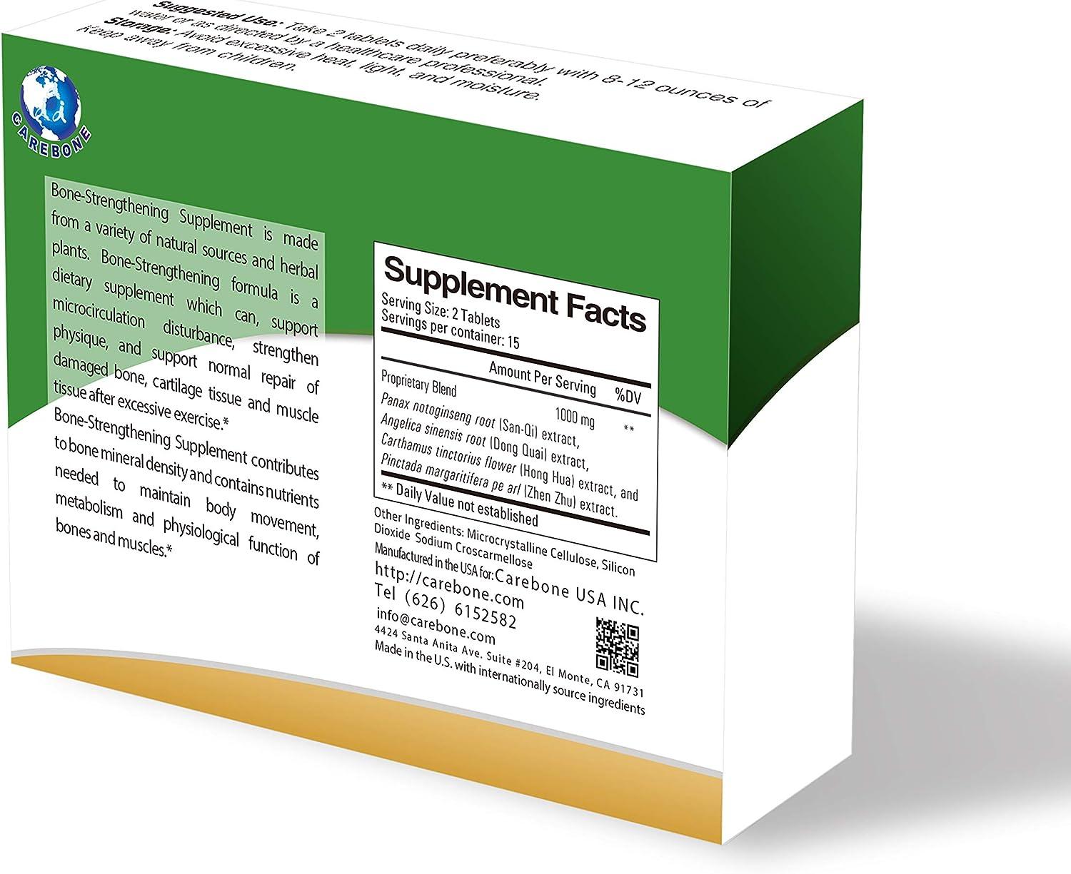 Carebone Bone-Strengthening Supplement BSP - 30 Tablets for Bone, Joint ...